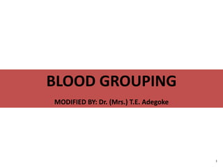 Blood group.pptx Blood grouping and Blood group system | PPTX