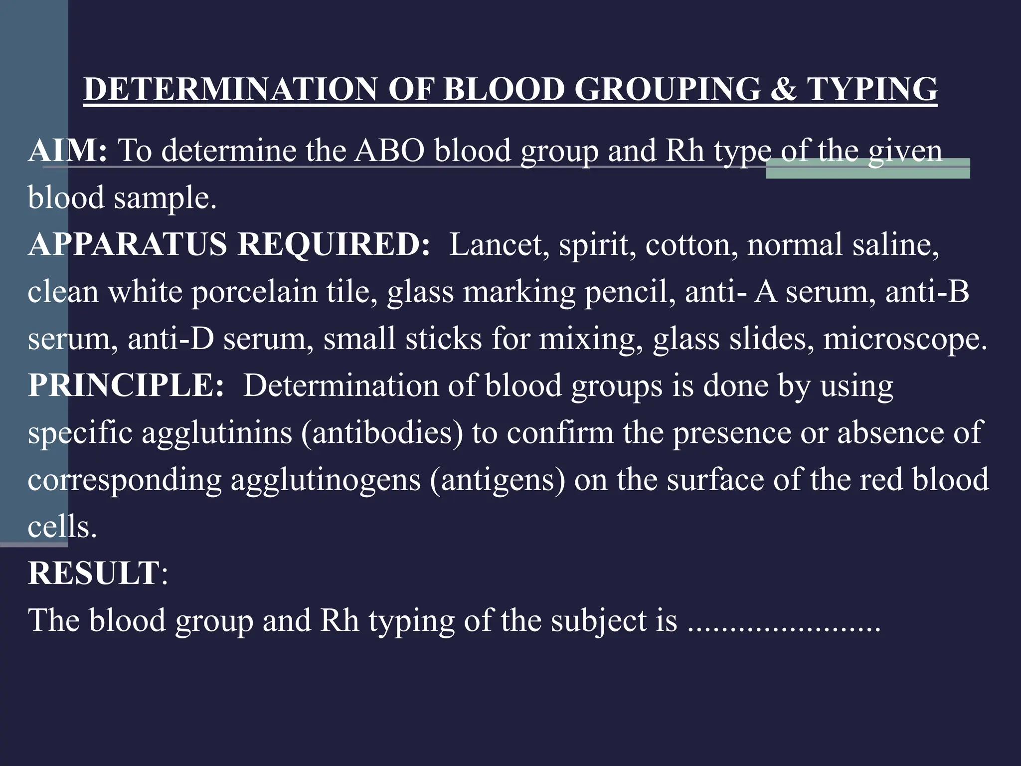 Blood Groups and abo grouping and RH system | PPT