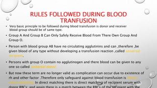 Blood group and transfusion | PPT