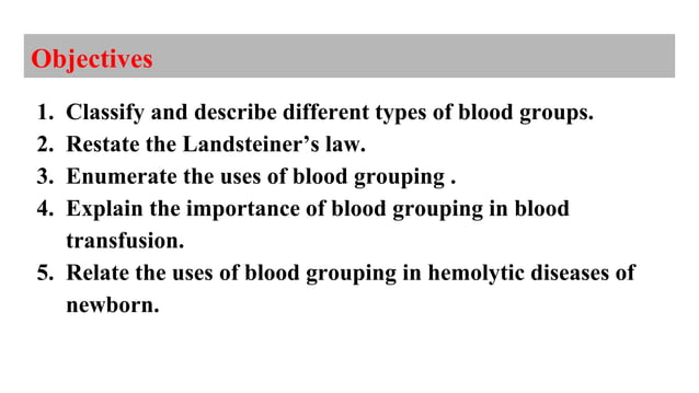 Blood group and typing | PPT