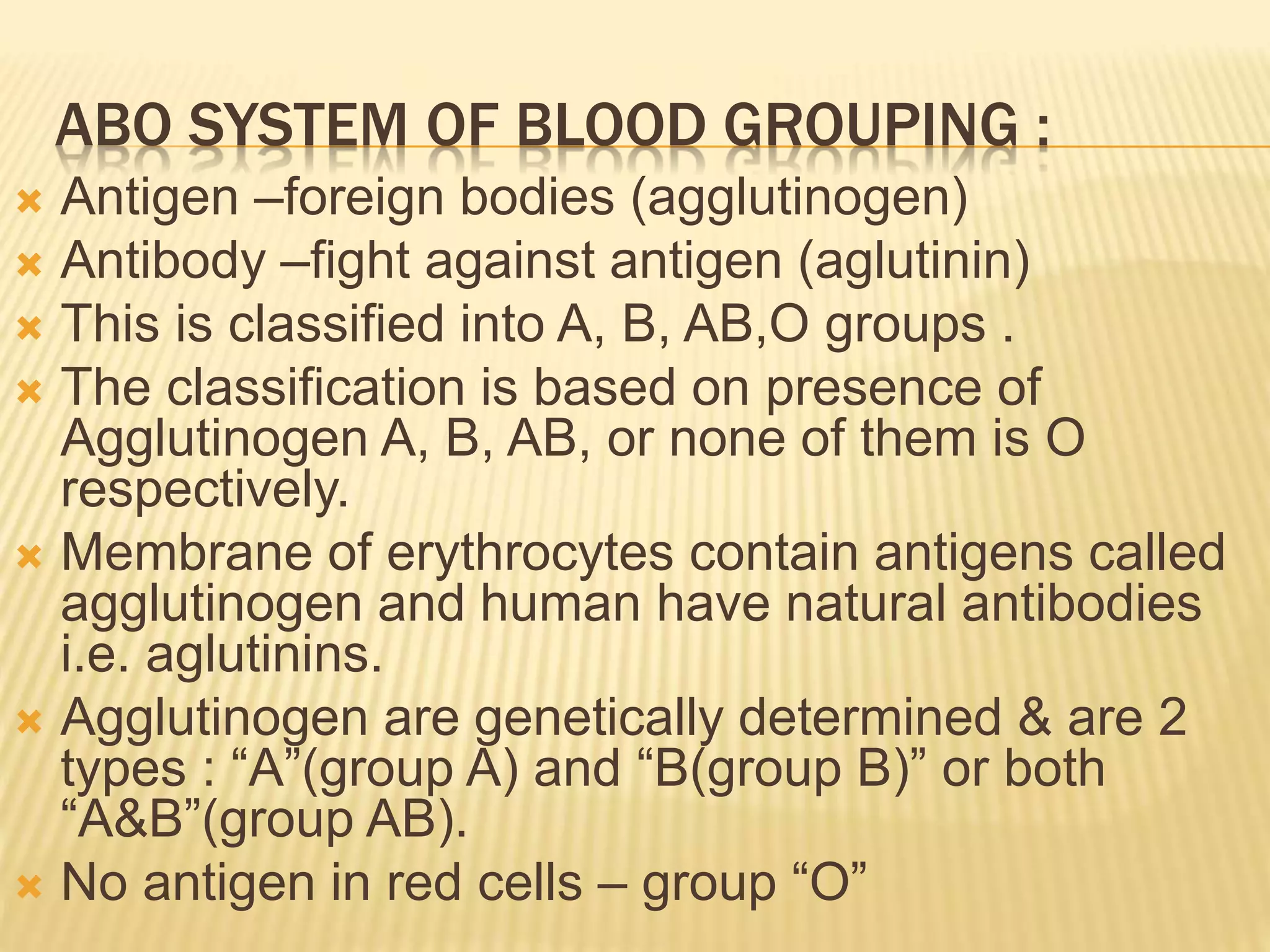 Blood group & blood coagulation | PPTX