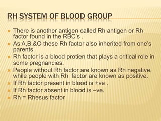 Blood group & blood coagulation | PPTX