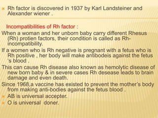 Blood group & blood coagulation | PPTX