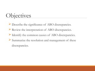 Blood Group Discrepencies. By Dr. Rafiq Ahmad pptx | PPTX