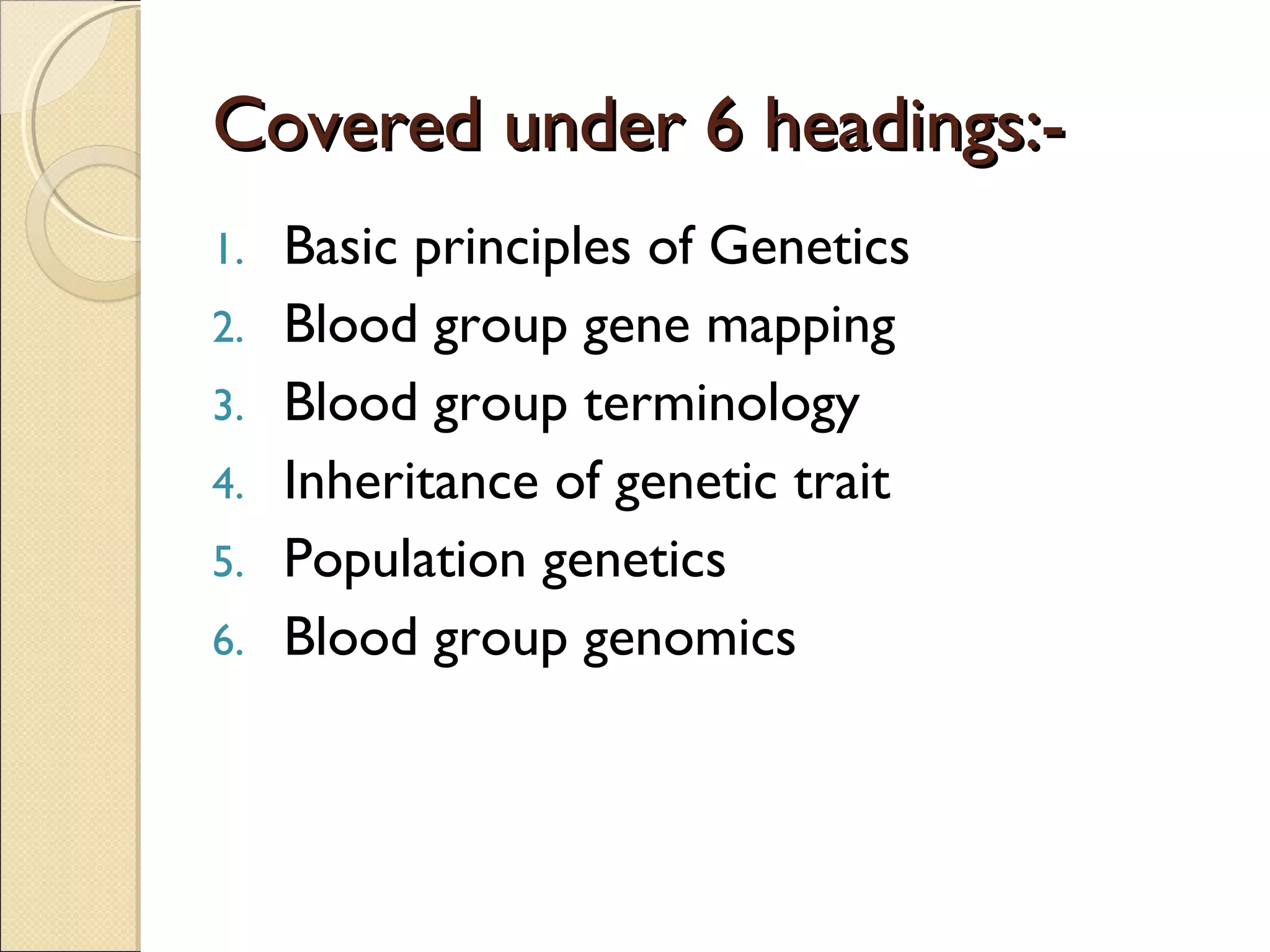 Basics Of Blood group genetics | PPT