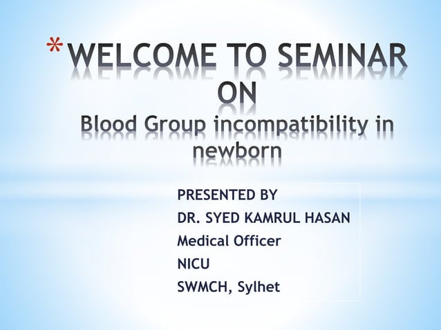 Blood group incompatibility of newborn | PPTX | Pregnancy ...