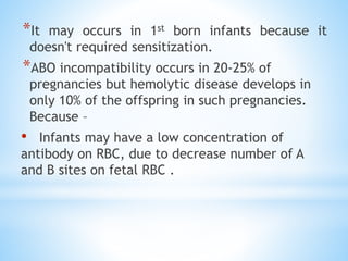 Blood group incompatibility of newborn | PPTX