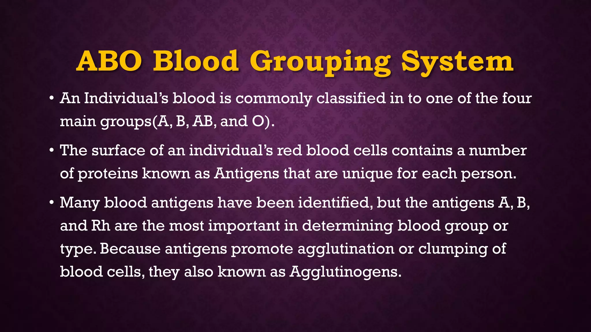 Blood group system ABO, Rh & other system | PDF