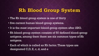 Blood group system ABO, Rh & other system | PDF