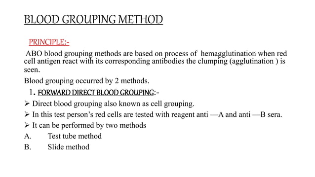 BLOOD GROUPING.pptx FOR DMLT BLOOD BANKING & HEMATOLOGY | PPTX