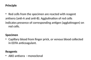 Blood grouping and cross matching practi | PPTX