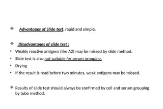 Blood grouping and cross matching practi | PPTX