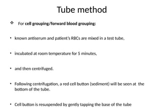 Blood grouping and cross matching practi | PPTX