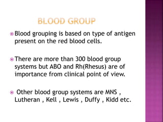 Blood grouping and crosss matching | PPTX
