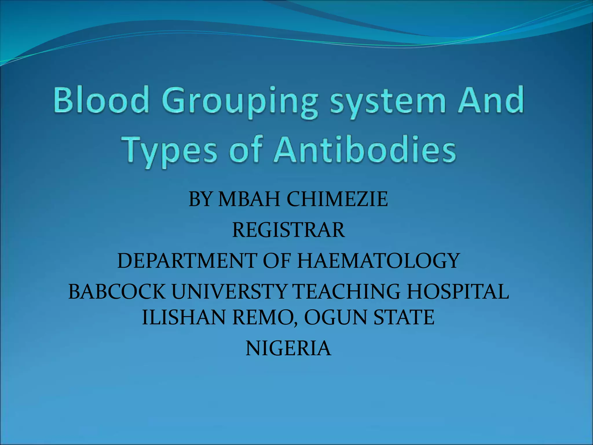 Blood grouping and typing 1 | PPT