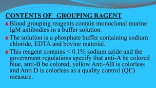 Blood grouping Reagents | PDF