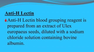 Blood grouping Reagents | PDF