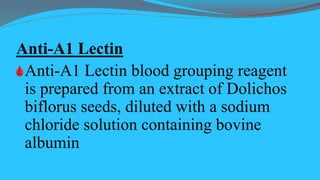 Blood grouping Reagents | PDF