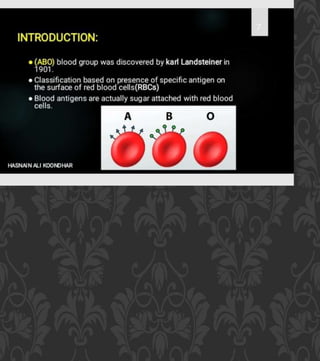 Determination of blood grouping | PPTX