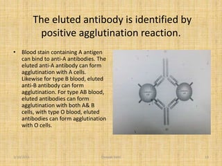 Blood grouping from absorption elution technique | PPTX