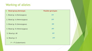 Blood group inheritance | PDF