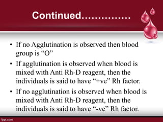 Blood groups ppt | PPTX