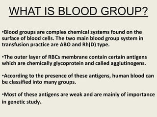 Blood group ppt | PPTX