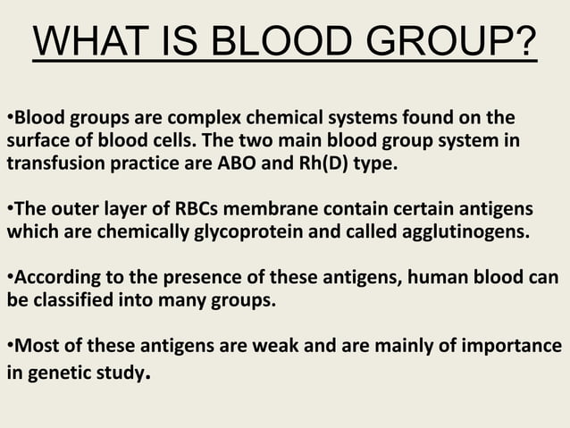 Blood group ppt | PPTX | Blood Disorders | Diseases and Conditions