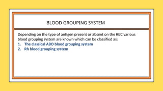 BLOOD GROUP PPT.pptxBlood group refers to the classification of human ...