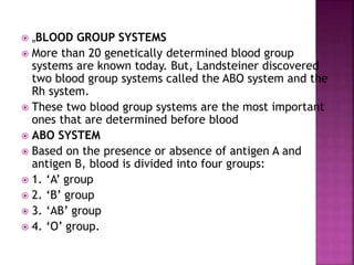 Blood groups | PPTX