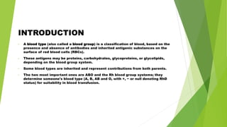 Blood groups | PPTX