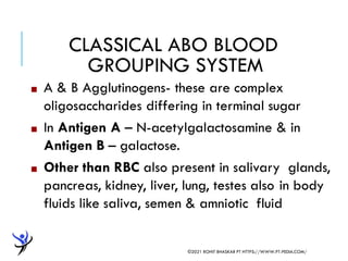 Blood Groups and Blood Transfusion - Dr Rohit Bhaskar | PDF