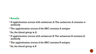 A blood group classifies blood by antigens on red blood cells. | PPTX