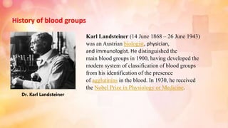 Blood groups and blood levels final | PPTX