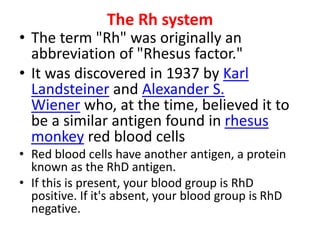 BLOOD GROUPS AND Rh FACTOR.pptx