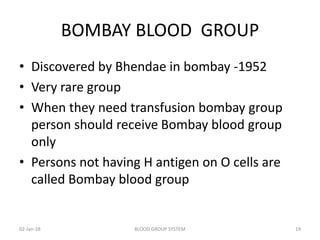 Blood group system | PPTX