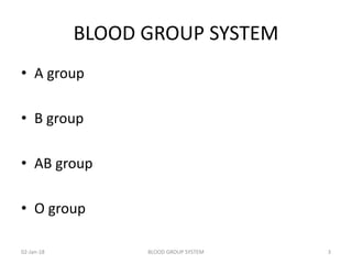 Blood group system | PPTX