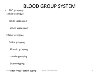 Blood group system | PPTX