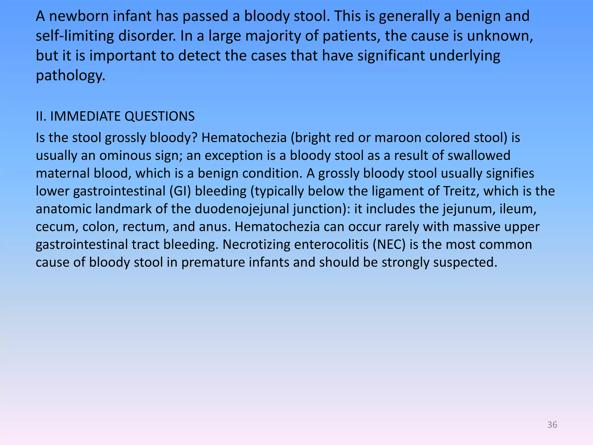 Blood in stool in neonates | PPT