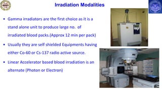 Blood irradiation phantom | PPTX