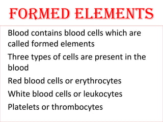 Blood its composition and funtions | PPT