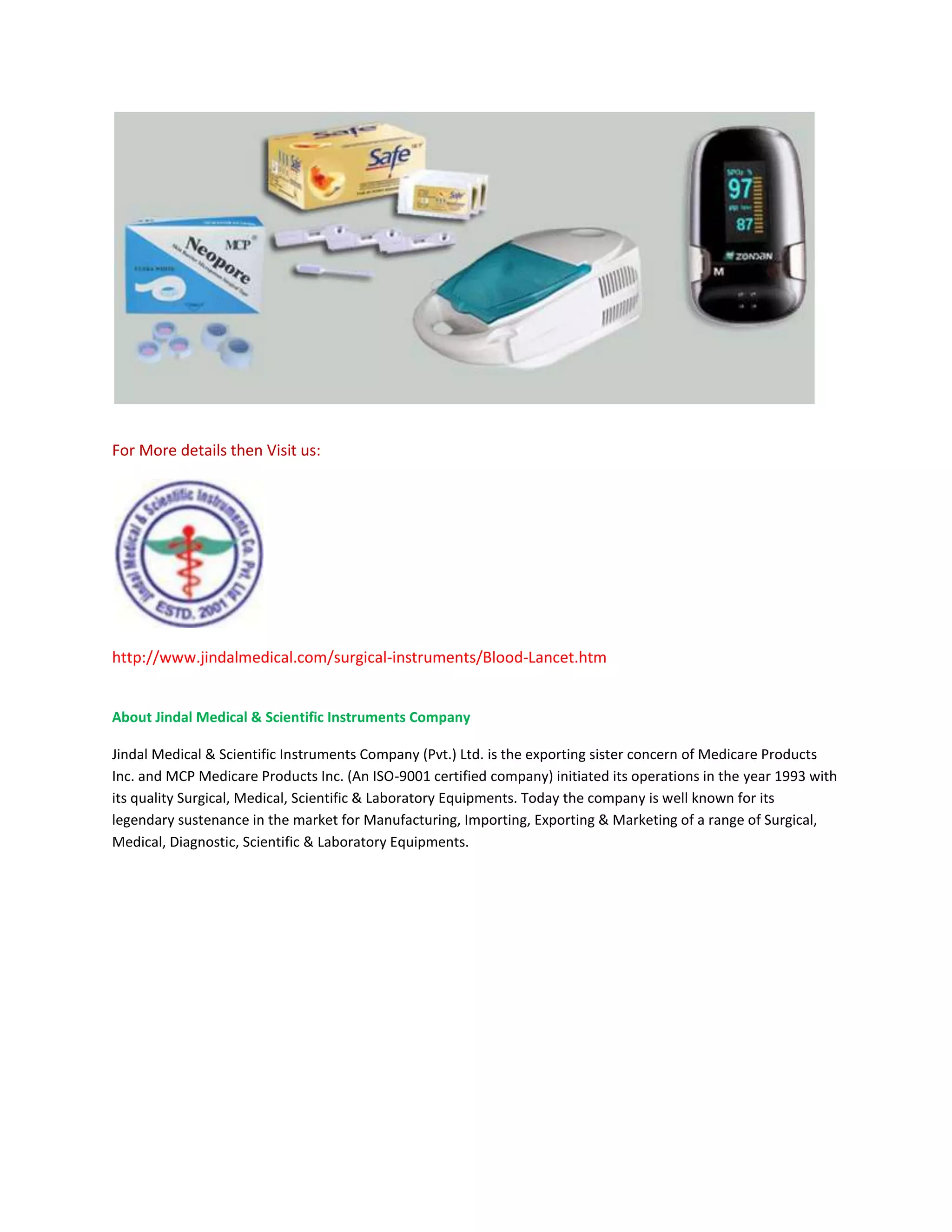 Blood lancet manufacturers | DOCX