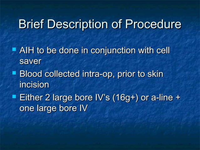 Bloodless surgery | PPT