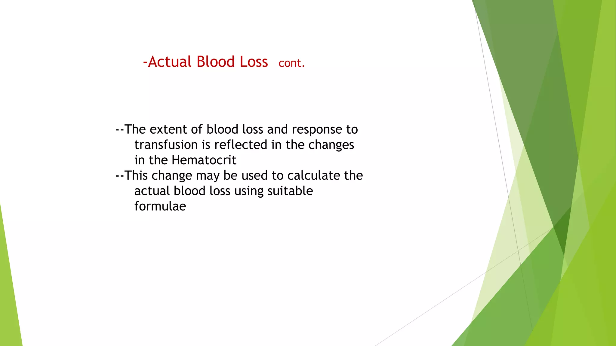 #Blood loss estimation | PPTX