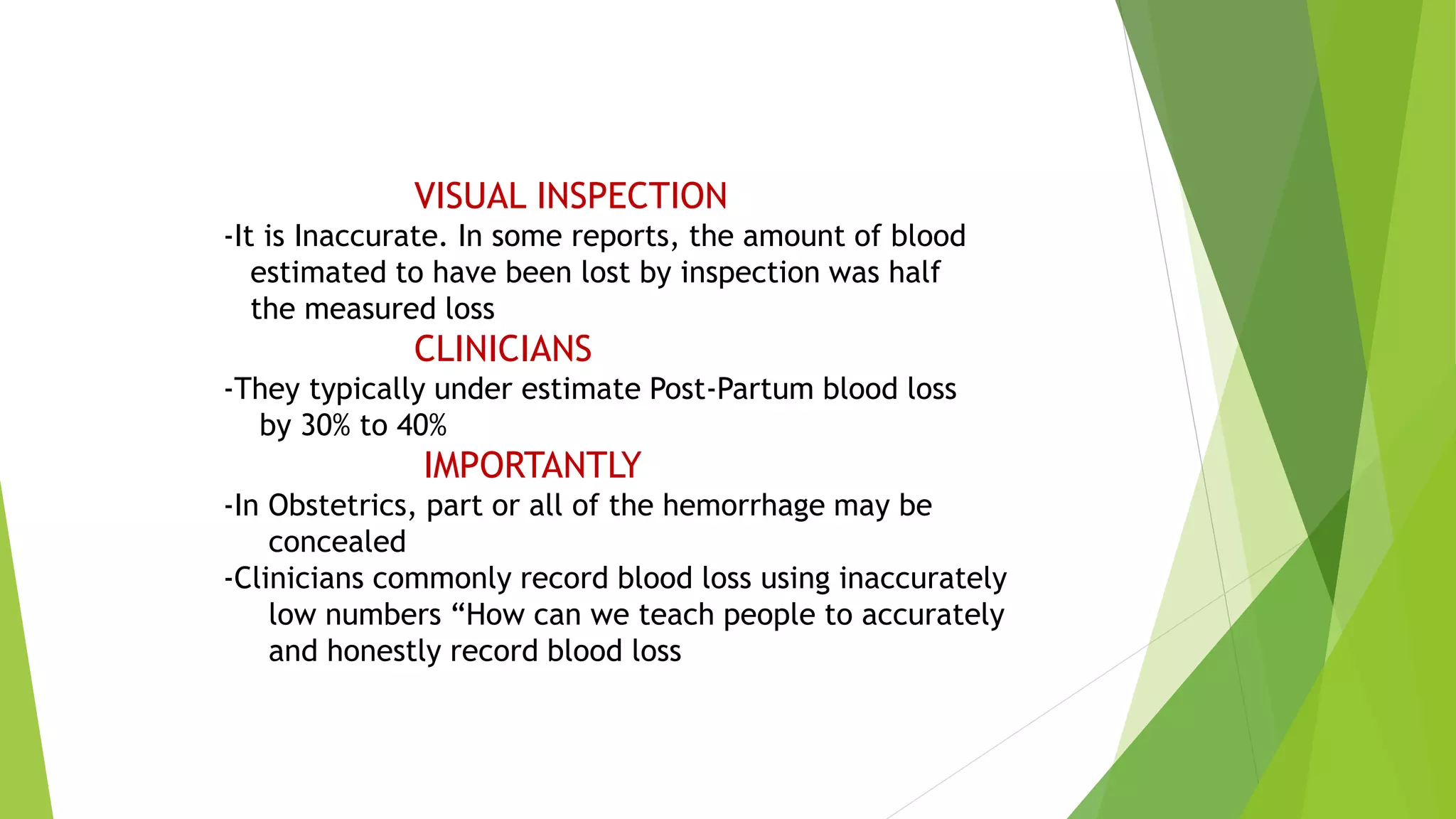 #Blood loss estimation | PPTX