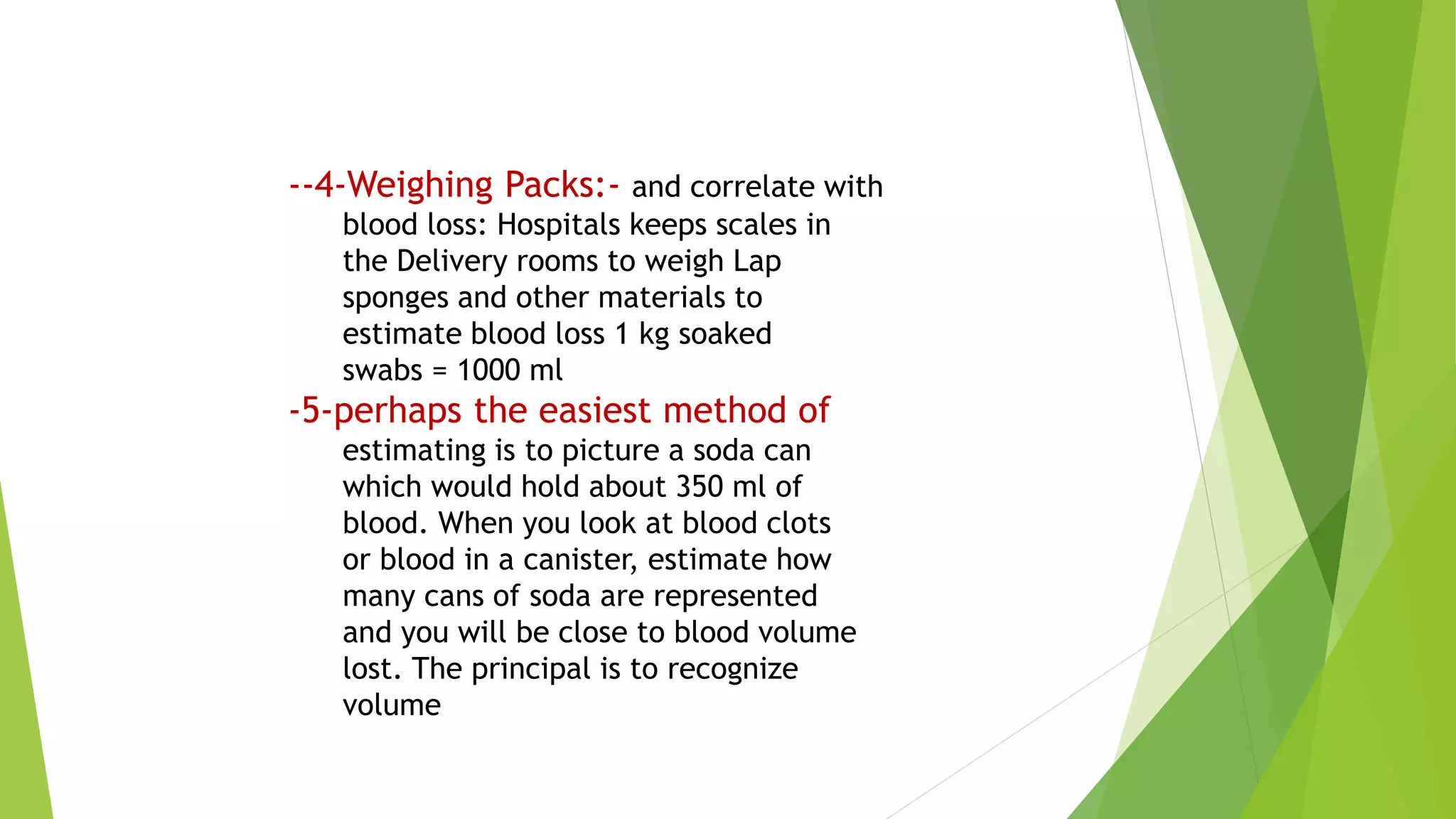 #Blood loss estimation | PPTX