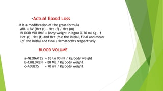 #Blood loss estimation | PPTX