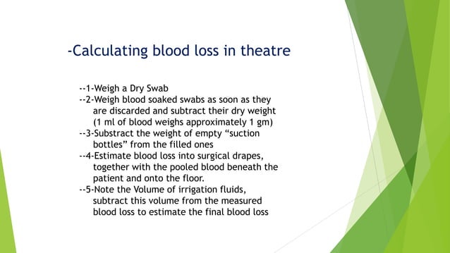 #Blood loss estimation | PPTX