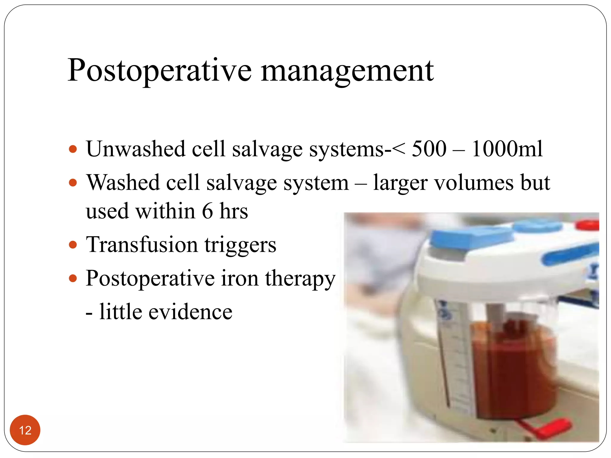 Blood loss in orthopedics surgery | PPTX