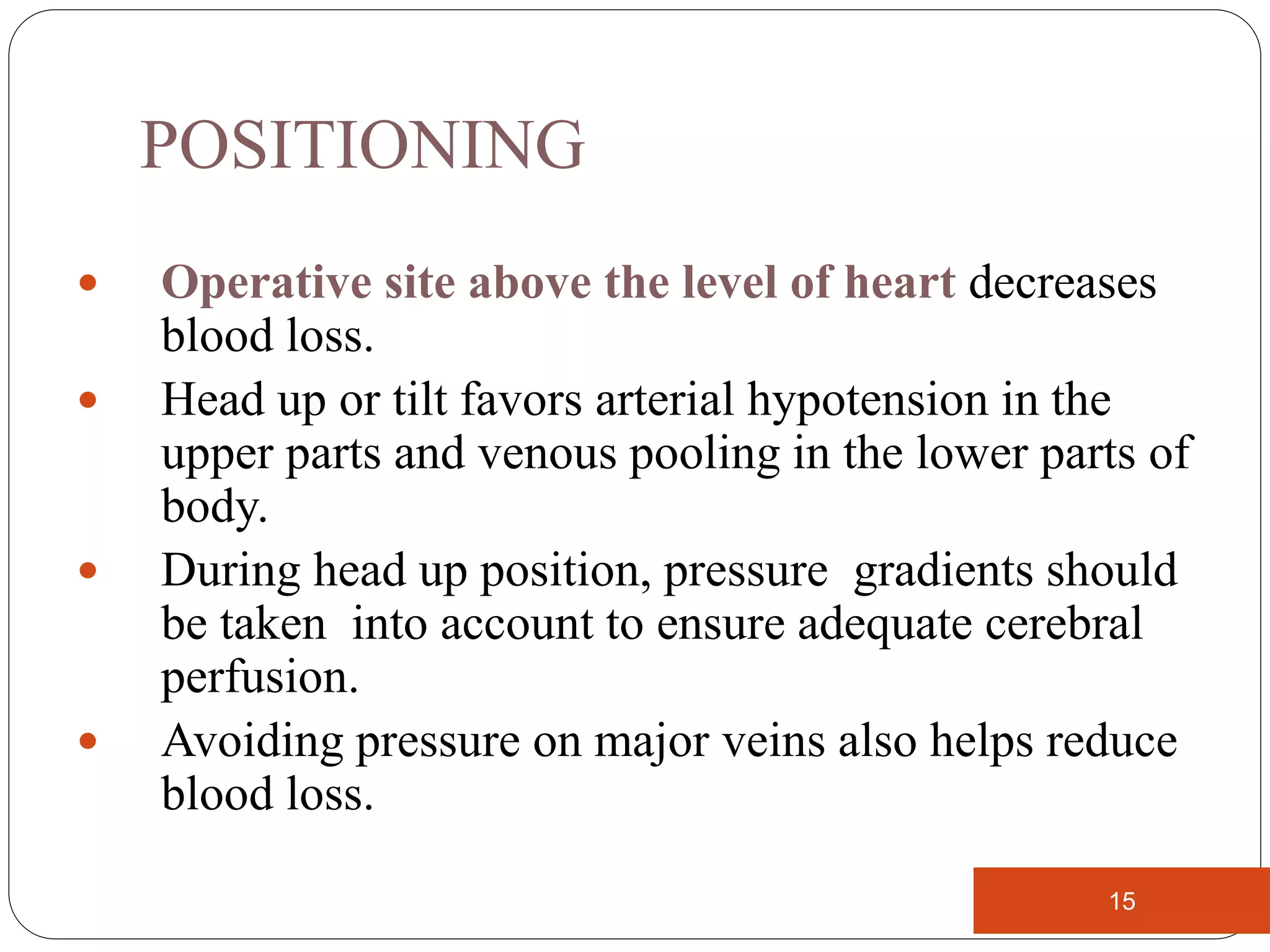 Blood loss in orthopedics surgery | PPTX